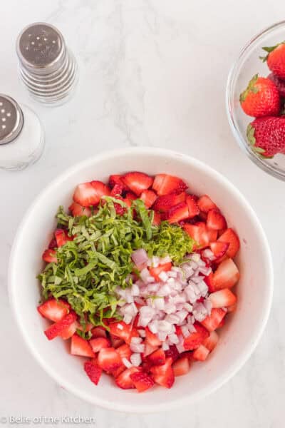 Easy Strawberry Salsa Recipe - Belle of the Kitchen