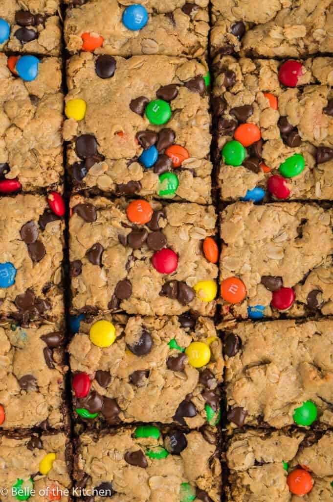 The Best Monster Cookie Bars - Belle of the Kitchen