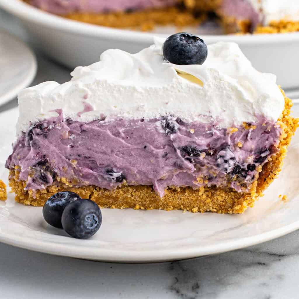Blueberry Cream Cheese Pie (No Bake Recipe!) - Belle of the Kitchen