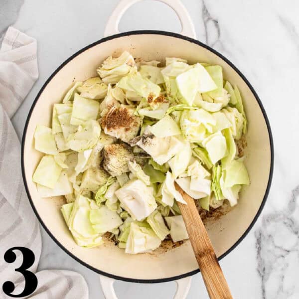 Southern Fried Cabbage with Bacon Recipe - Belle of the Kitchen