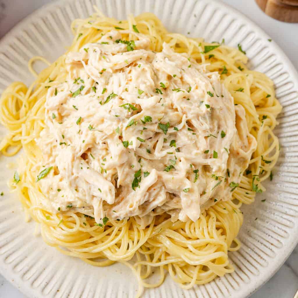 Easy Crockpot Angel Chicken Recipe - Belle of the Kitchen