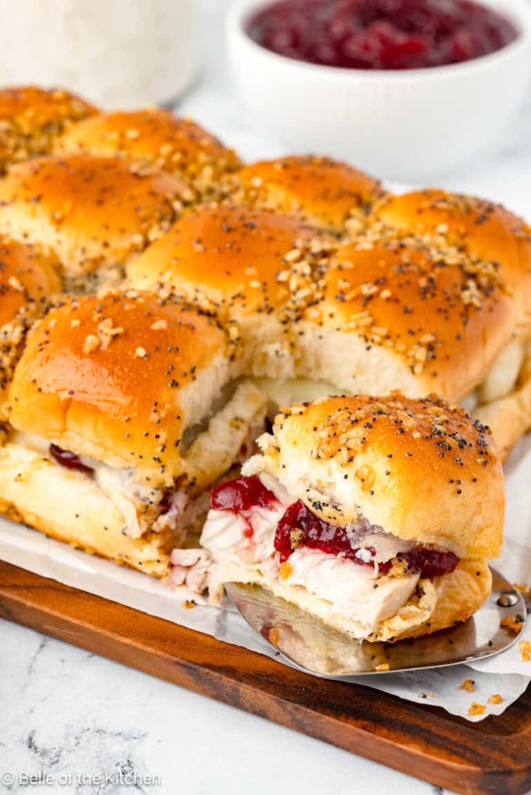 Easy Turkey Cranberry Sliders - Belle of the Kitchen