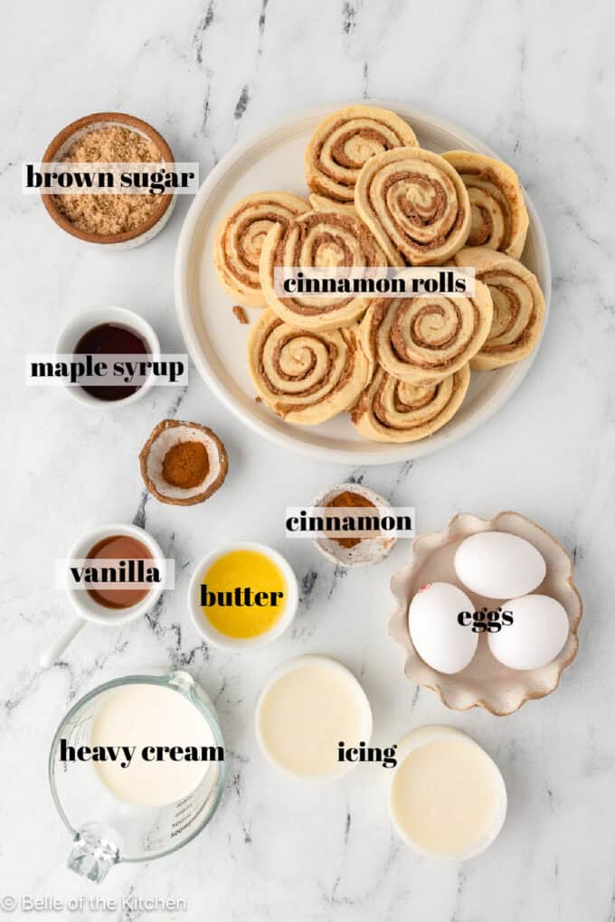 Easy Cinnamon Roll Casserole Recipe - Belle of the Kitchen