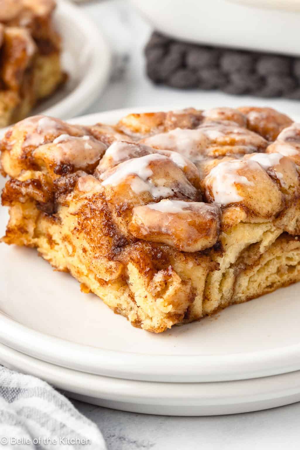 Easy Cinnamon Roll Casserole Recipe - Belle of the Kitchen