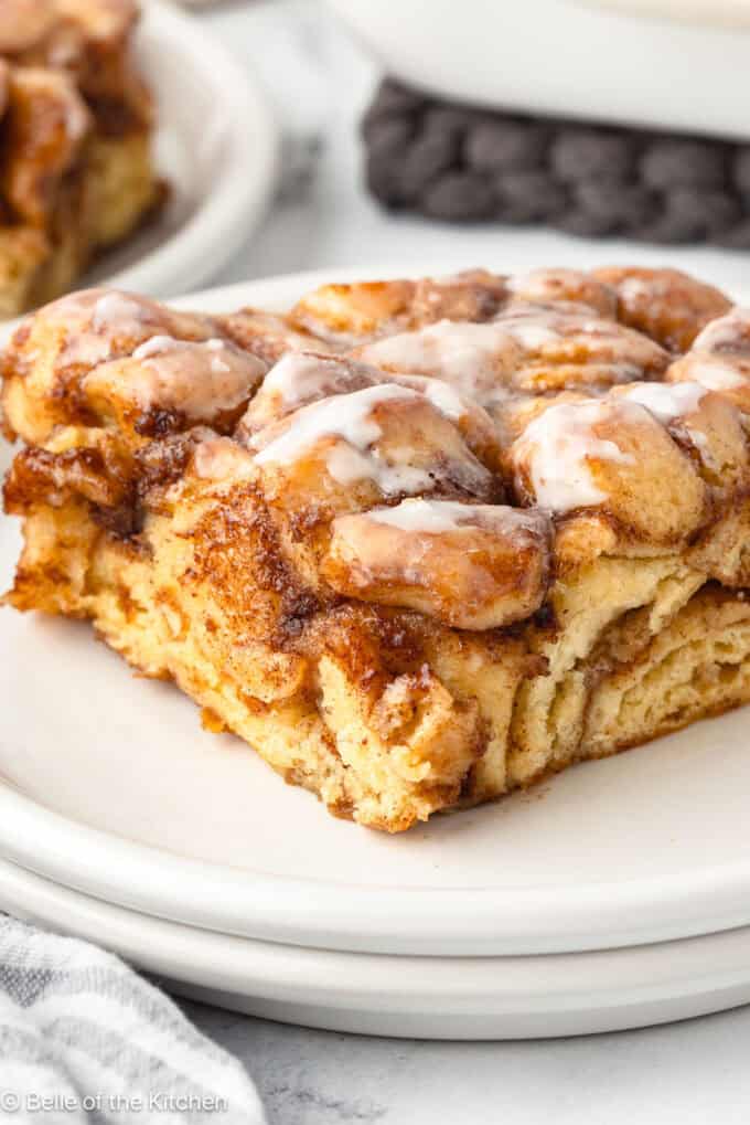 Easy Cinnamon Roll Casserole Recipe - Belle of the Kitchen