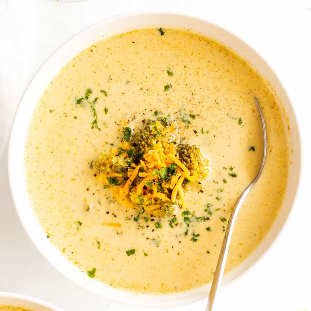Quick And Easy Broccoli Cheddar Soup Belle Of The Kitchen