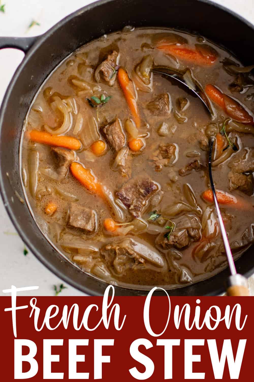 French Onion Beef Stew - Belle of the Kitchen